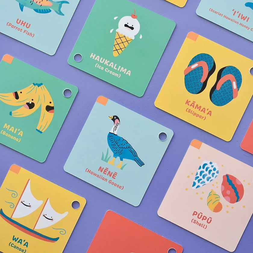 Kelsie Dayna Designs Keiki's First ʻŌlelo Hawaiʻi Flashcards | Native Books